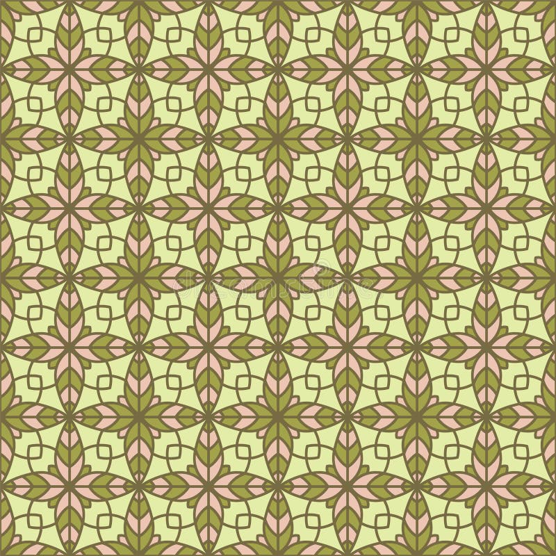 Creative Floral Geometry Seamless Vector Tile Pattern. Abstract Flower ...