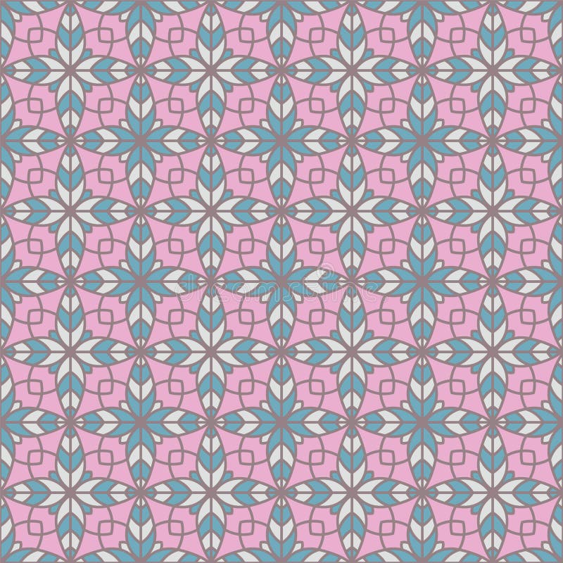 Creative Floral Geometry Seamless Vector Tile Pattern. Abstract Flower ...