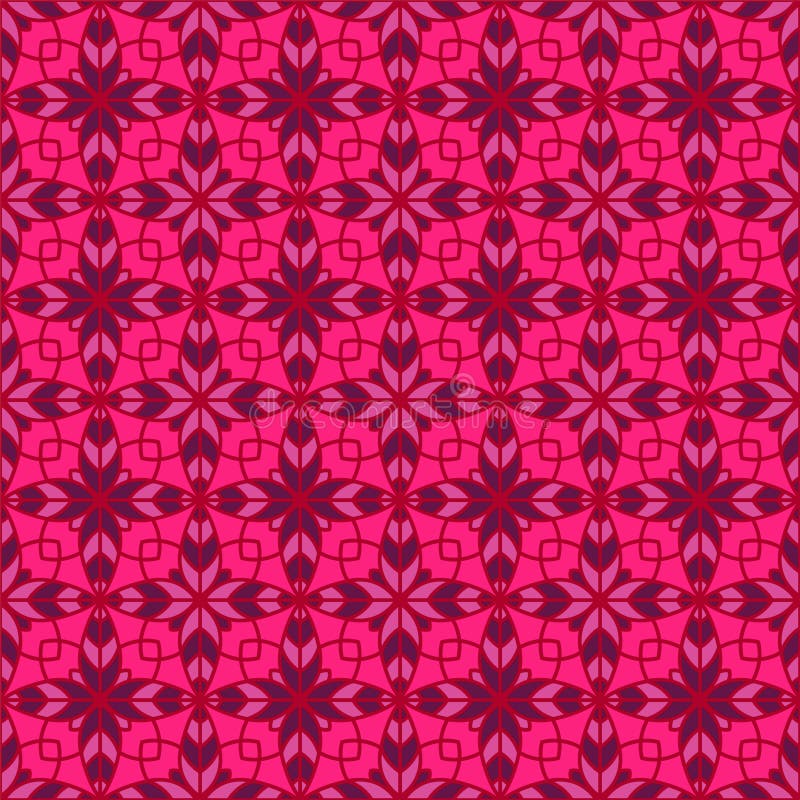 Creative Floral Geometry Seamless Vector Tile Pattern. Abstract Flower ...