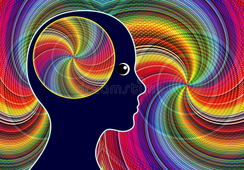 Creative flow experience stock illustration. Illustration of brain ...