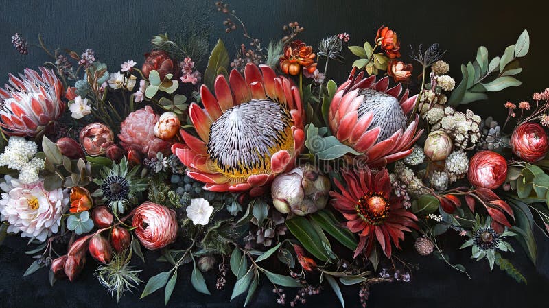 Creative Flower Arrangements from Wild Garden Blooms. Stock Image ...