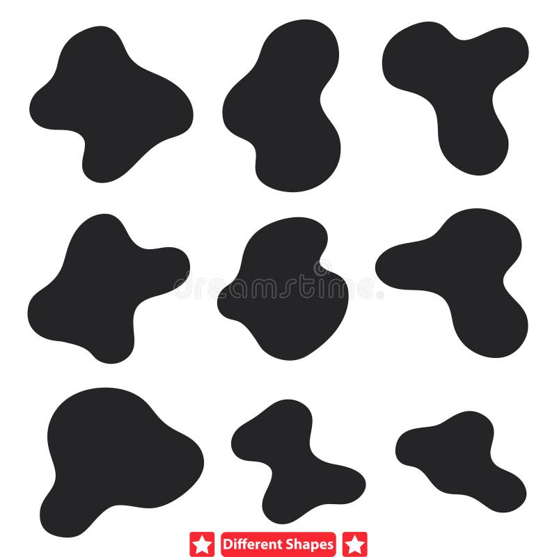 Creative Fluidity Versatile Blob Shape Vector Silhouette Collection ...