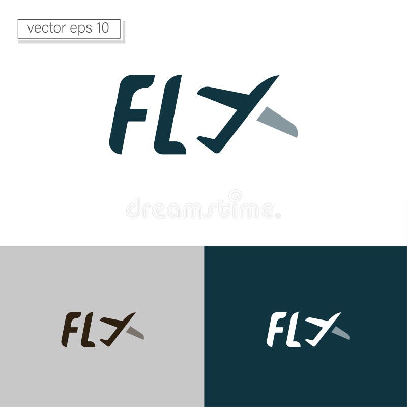 Creative Fly Logo Design with a Combination of Airplanes Stock Vector ...