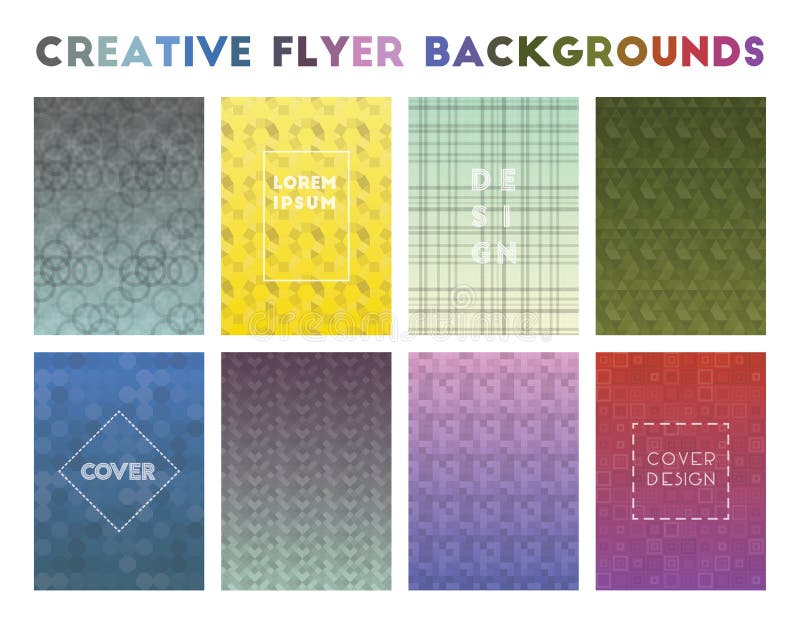 Creative Flyer Backgrounds. Stock Vector - Illustration of brochure ...