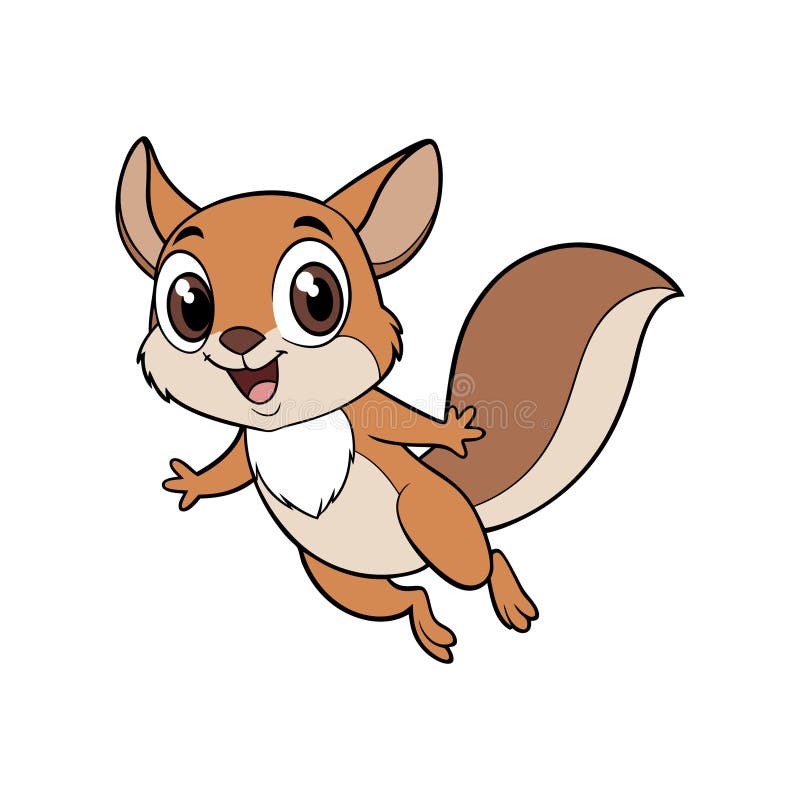 Creative Flying Squirrel Coloring Activity Stock Illustration ...
