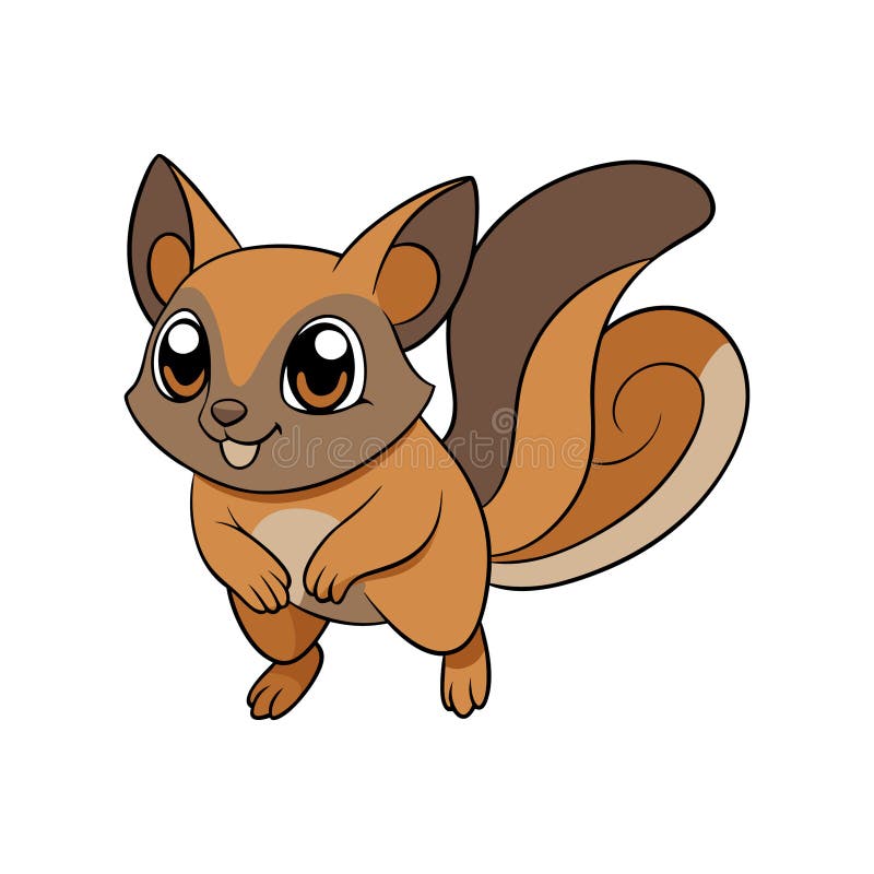 Creative Flying Squirrel Coloring Activity Stock Photo - Illustration ...