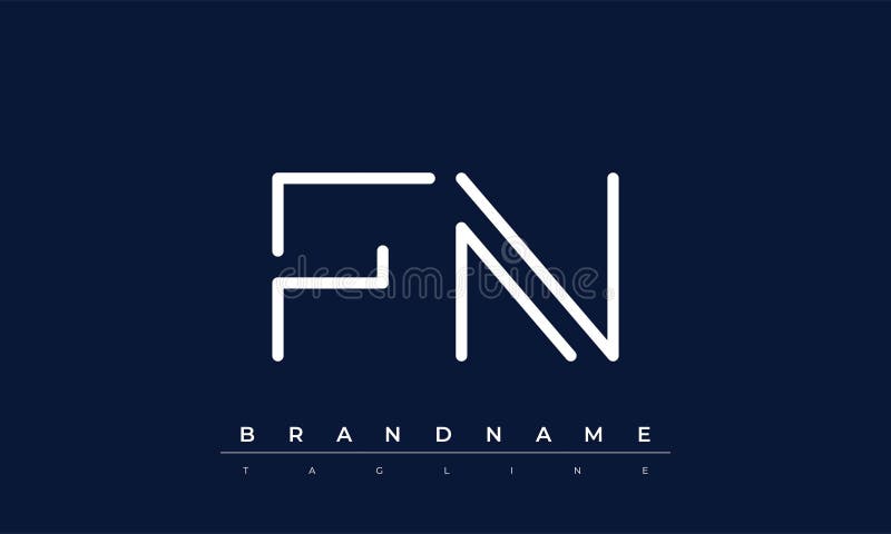 Creative FN Letter Initial Logo Vector Image Stock Vector ...