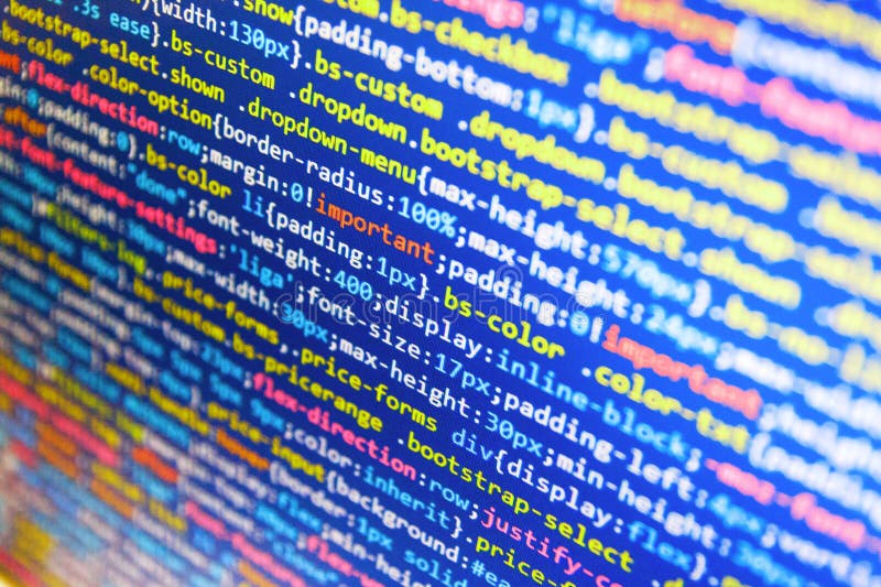 Creative Focus Effect. Coding Cyberspace Concept Stock Image - Image of ...