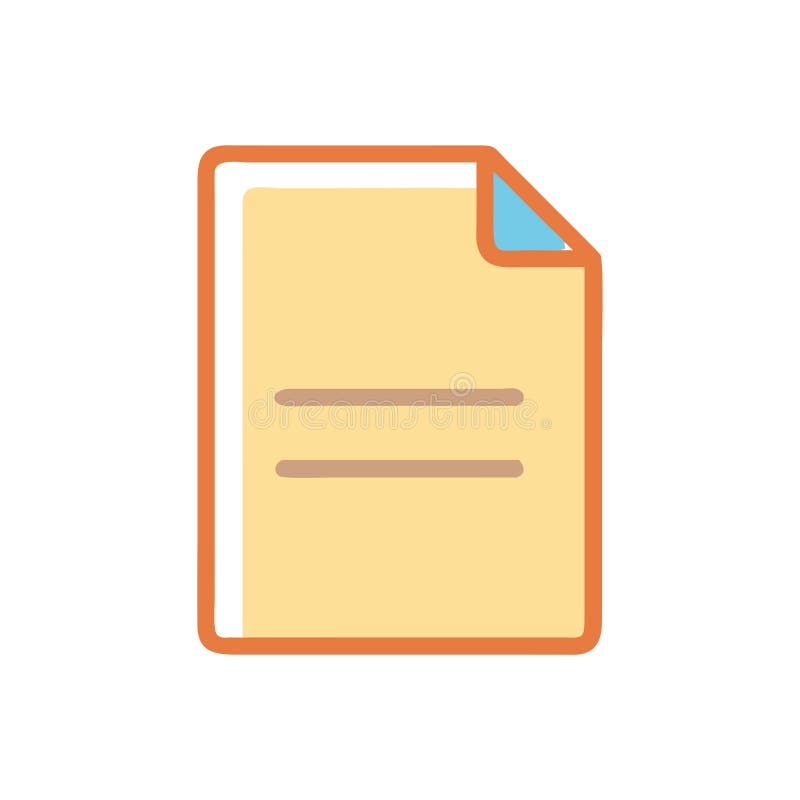 Creative Folded Document Icon for Reports Stock Illustration ...