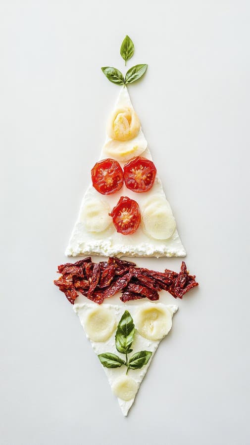 Creative Food Art with Triangular Ingredients Arrangement for Culinary ...