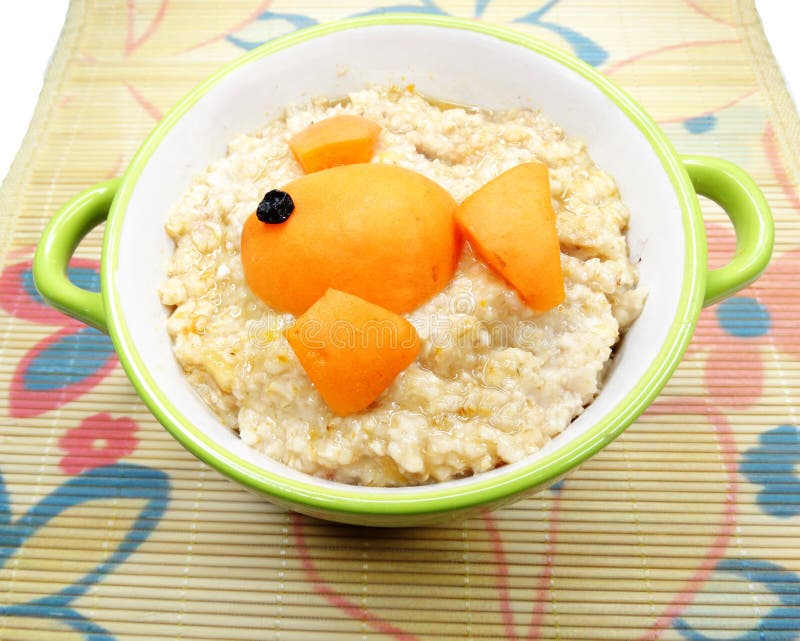 Creative Food Breakfast Fruit Porridge Stock Image - Image of tasty ...