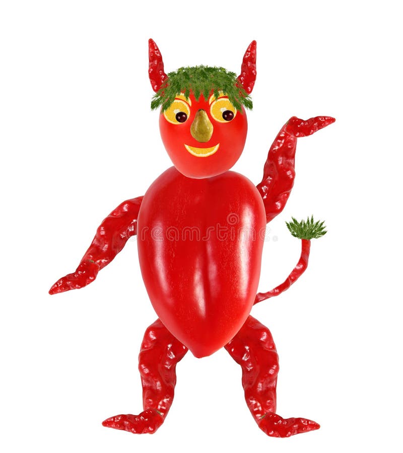 Devil Cartoon Eating Pepper Stock Photos - Free & Royalty-Free Stock ...