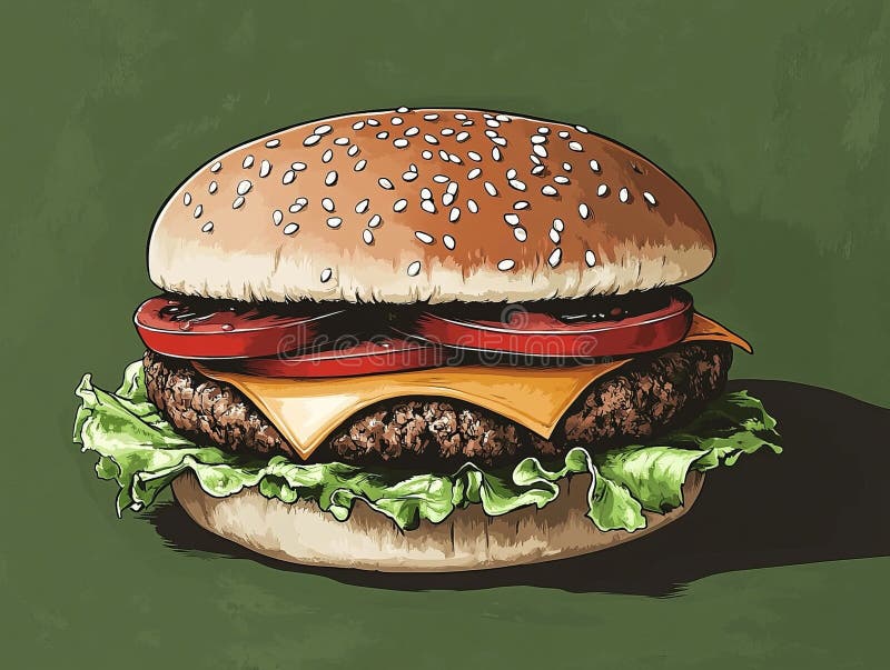 Creative Food Illustration Featuring Playful Stylized Line Art of a ...