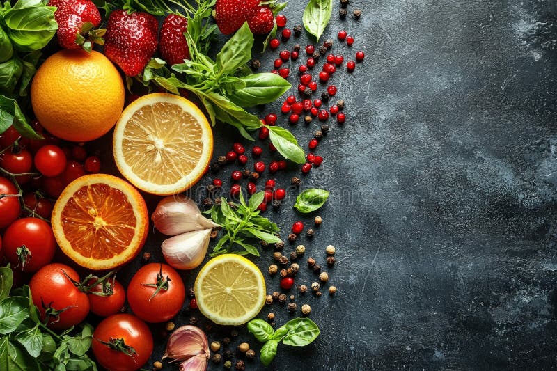 Creative Food Menu Background Featuring Various Culinary Elements ...