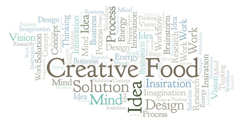 Creative Food Word Cloud, Made with Text only. Stock Illustration ...