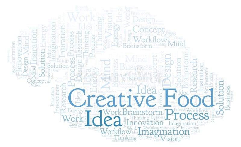 Creative Food Word Cloud, Made with Text only. Stock Illustration ...