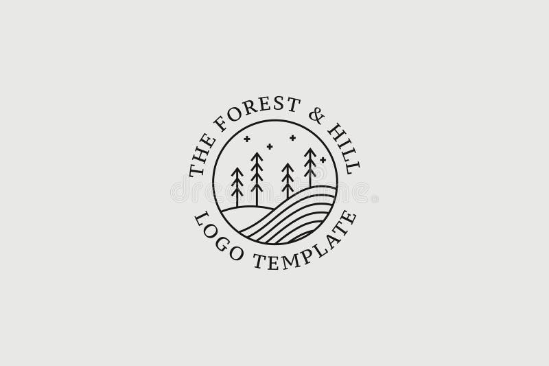 Creative Forest Logo Design Template Stock Vector - Illustration of ...