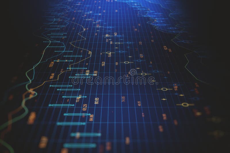 Creative Forex Chart Backdrop Stock Illustration - Illustration of ...