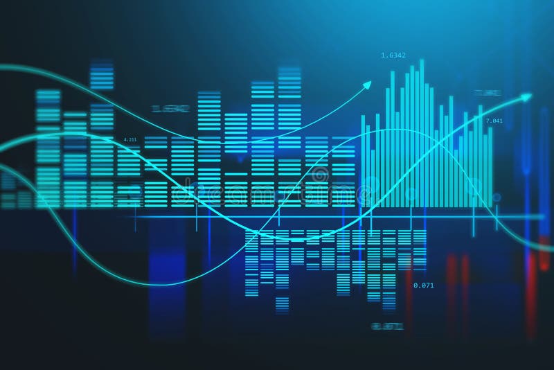 Creative Forex Chart and Graph Backdrop Stock Illustration ...