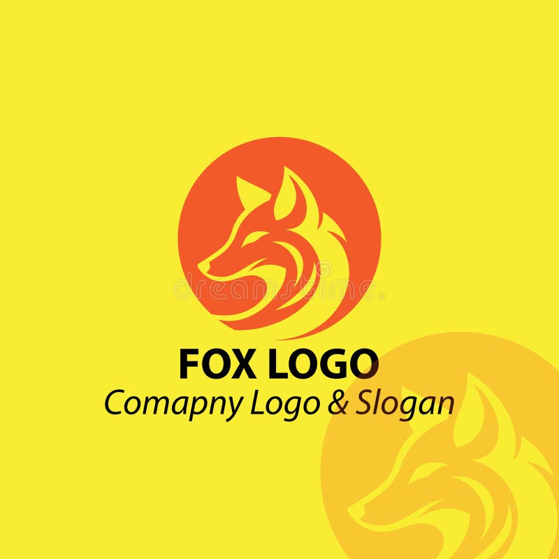 Creative Fox Logo Design for Business. Stock Illustration ...