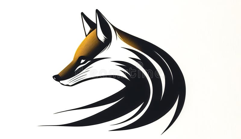 Creative Fox Logo, Simple Design, Generative AI. Stock Illustration ...