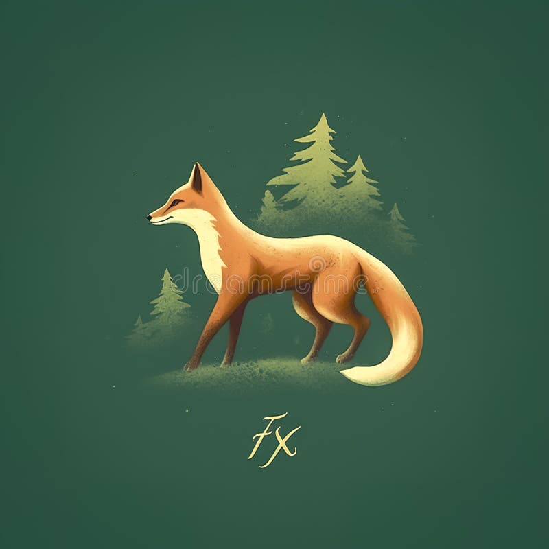 Creative Fox Logo, Simple Design, Generative AI. Stock Illustration ...