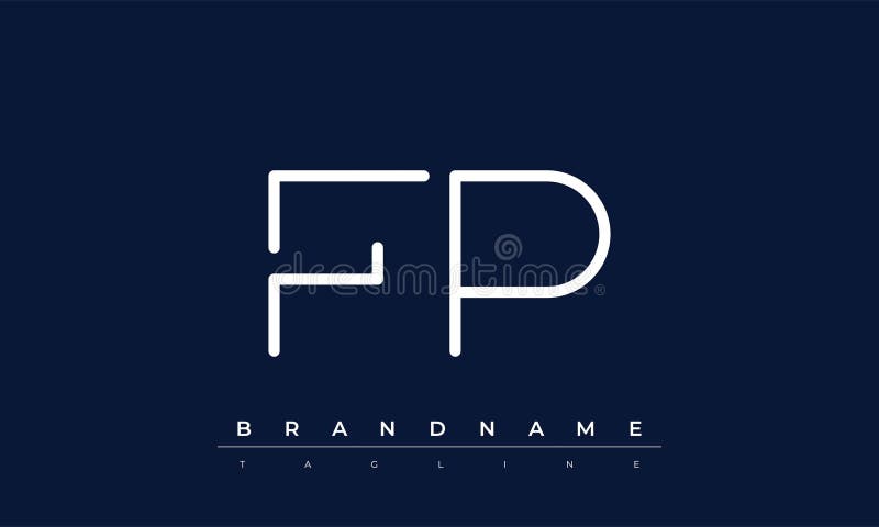 Creative FP Letter Initial Logo Vector Image Stock Vector ...