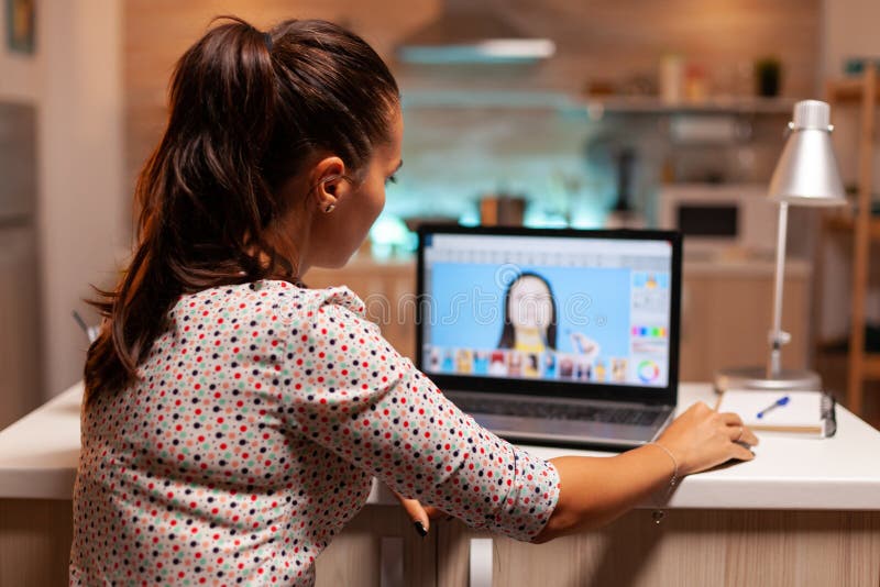 Creative Freelancer Retouching Images Stock Photo - Image of drawing ...