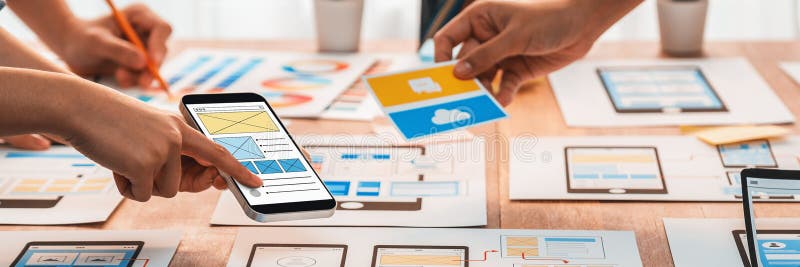 Creative Front-end Developer Brainstorming UI Design. Scrutinize Stock ...