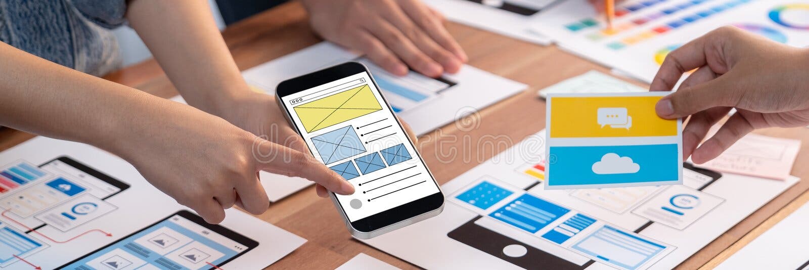 Creative Front-end Developer Brainstorming UI Design. Scrutinize Stock ... Creative Front-end Developer Brainstorming UI Design. Scrutinize Stock ...