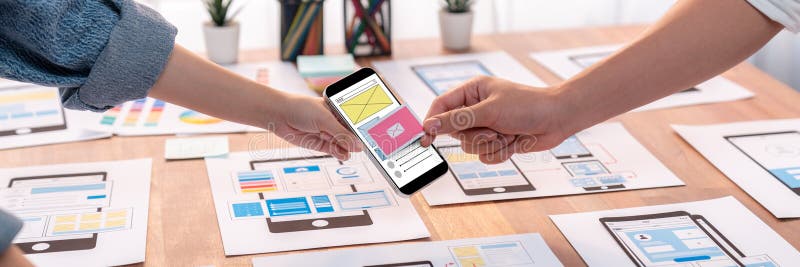 Creative Front-end Developer Brainstorming UI Design. Scrutinize Stock ...