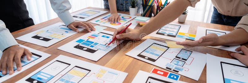 Creative Front End Developer Brainstorming Ui Design Scrutinize Stock Image Image Of Busy