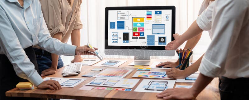 Creative Front-end Developer Brainstorming UI Design. Scrutinize Stock ...
