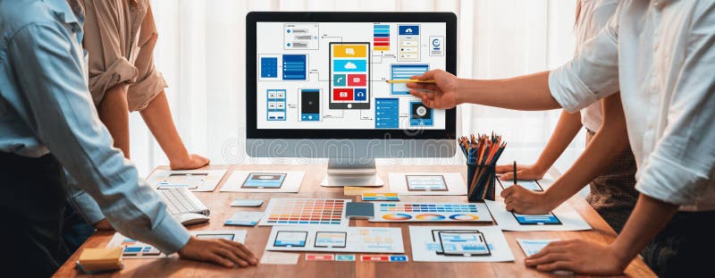 Creative Front End Developer Brainstorming Ui Design Scrutinize Stock Image Image Of