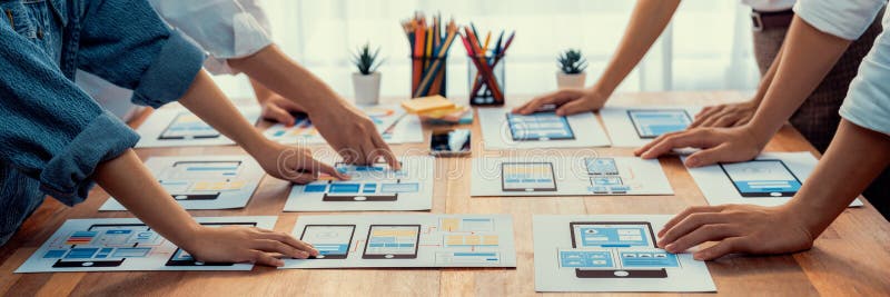 Creative Front-end Developer Brainstorming UI Design. Scrutinize Stock ...