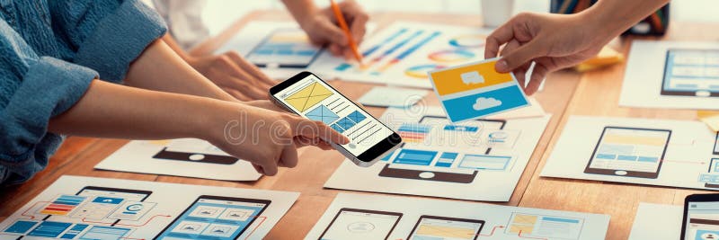 Creative Front End Developer Brainstorming Ui Design Scrutinize Stock Image Image Of Banner