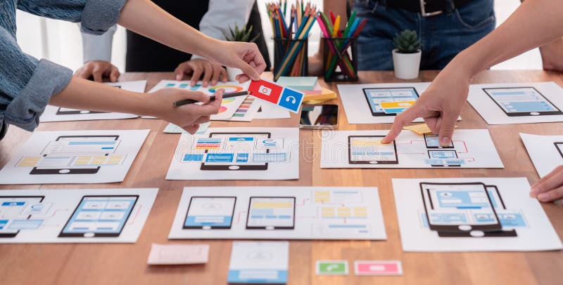 Creative Front End Developer Brainstorming Ui Design Scrutinize Stock Image Image Of Screen