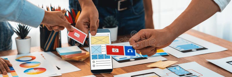 Creative Front-end Developer Brainstorming UI Design. Scrutinize Stock ...