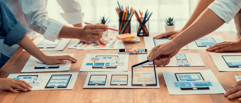 Creative Front-end Developer Brainstorming UI Design. Scrutinize Stock ...
