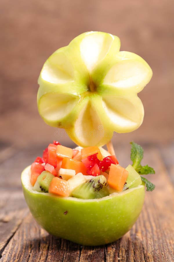 Creative fruit salad stock photo. Image of close, food - 71937334