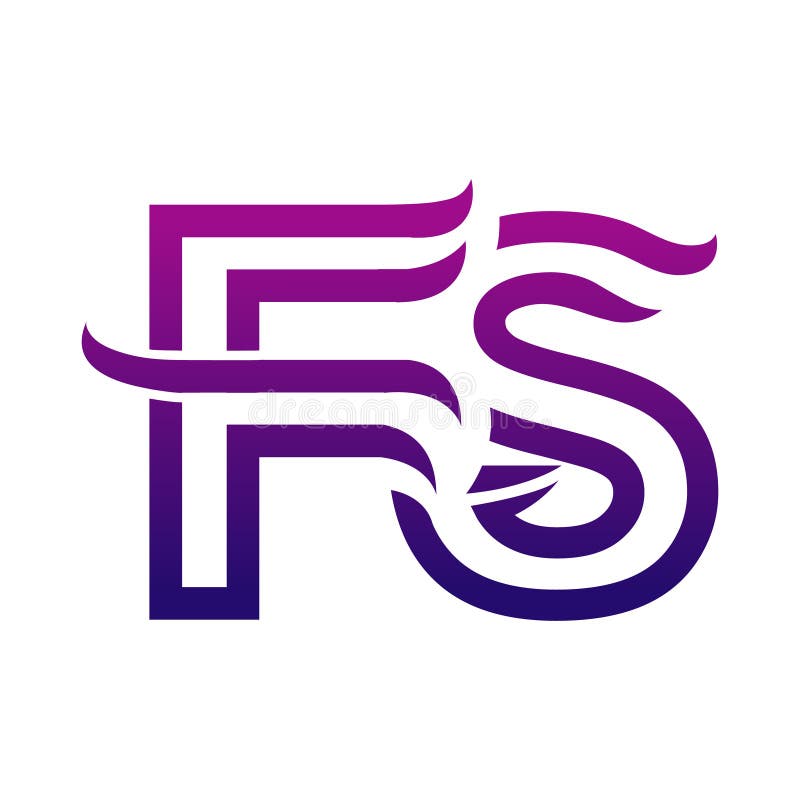 Creative FS Logo Icon Design Stock Vector - Illustration of blue, sign ...