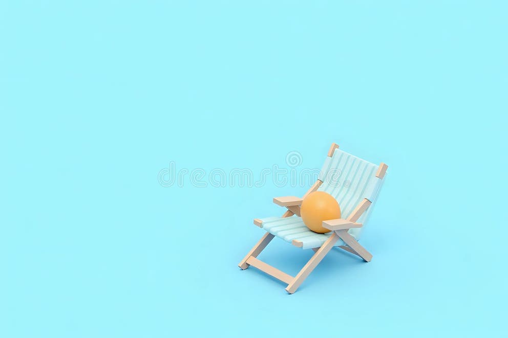 Creative Funny Composition with Easter Egg while Sitting on Deck Chair ...