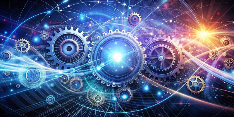 Fantasy Abstract Technology and Engineering Background Stock ...