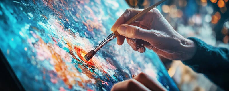 Creative Fusion Where Traditional Techniques Meet Digital Art Stock ...