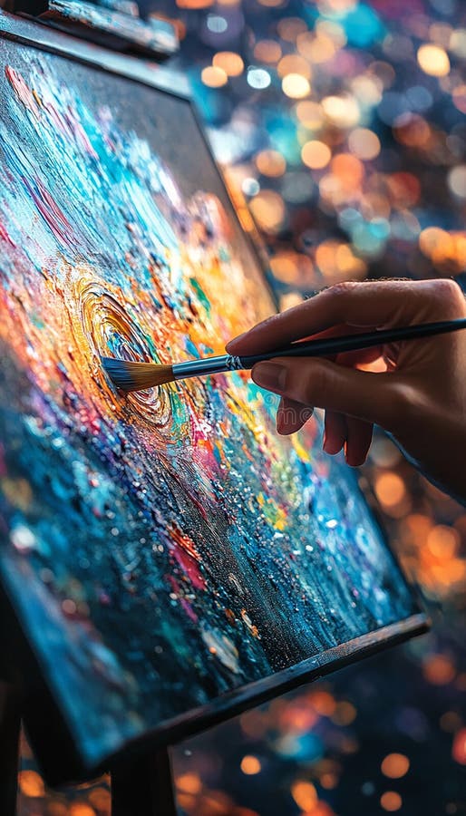 Creative Fusion Where Traditional Techniques Meet Digital Art Stock ...