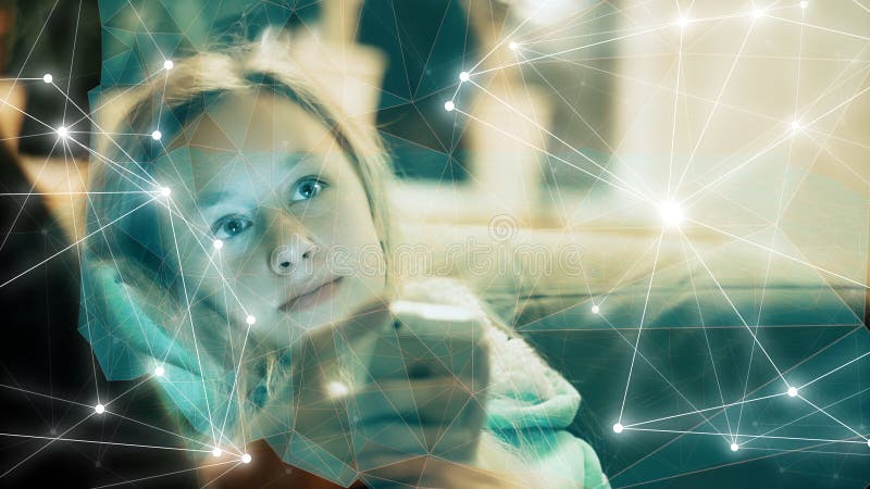 Creative Future Concept Human Biometric Facial Scan, Futuristic ...