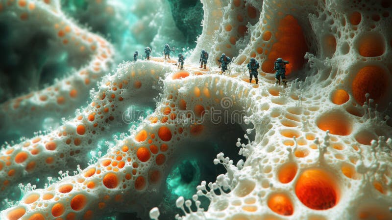 Futuristic Adventure: Tiny Explorers Navigate Alien Landscape with ...