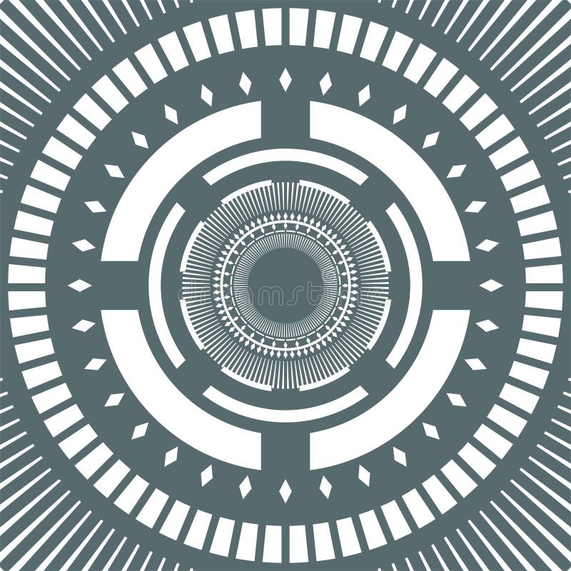 Creative Futuristic Round Tunnel Stock Vector - Illustration of modern ...