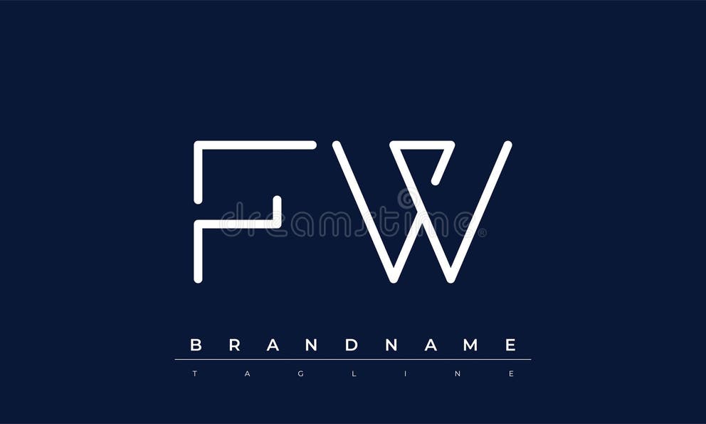 Creative FW Letter Initial Logo Vector Image Stock Vector ...