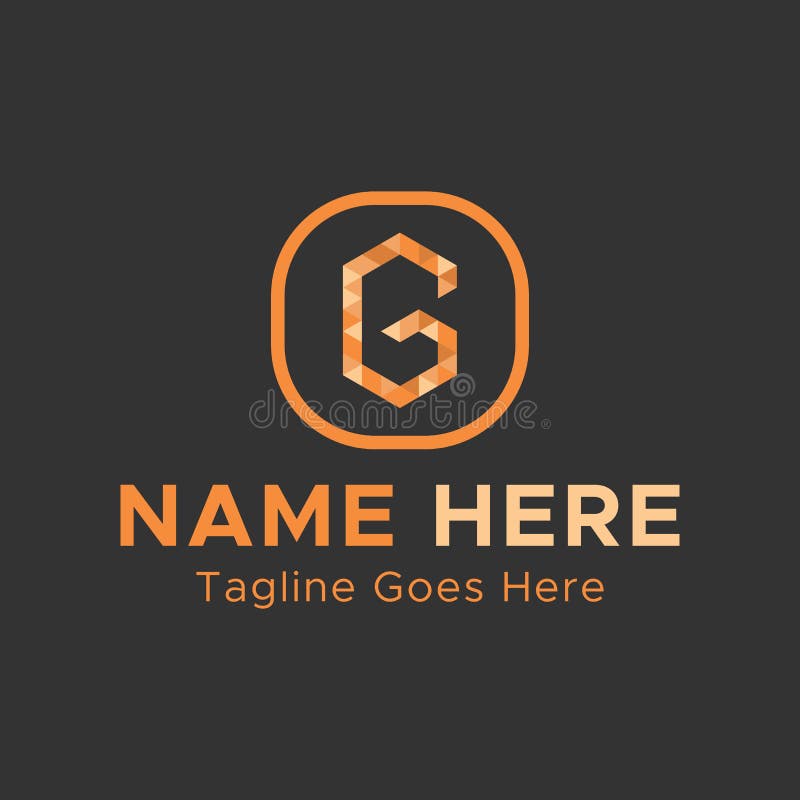 Creative G Letter Logo. Square Shape Letter Logo Stock Vector ...